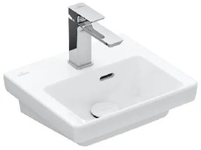 Villeroy & Boch Subway 3.0 - Umývátko nábytkové 370x305 mm, s přepadem, otvor pro baterii, CeramicPlus, Stone White 437037RW