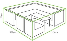 Obal na sedací soupravu obdélník 320x275x80cm Winza