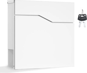Poštovní schránka Wiltec – 370 × 102 × 370 mm, bílá (60514)