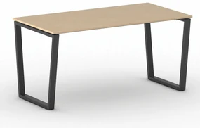 Kancelářský stůl PRIMO IMPRESS, 160x80 cm, černá podnož, buk