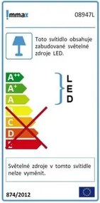 IMMAX LED stolní lampička Leather 6.5W černá / 300lm / 5V / 1.0A / 3 b
