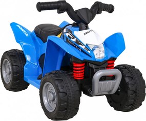 Ramiz Čtyřkolka Honda 250X TRX na baterie modrá + klakson + LED + ekokůže