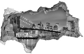 Wallmuralia Fotoobraz díra na stěnu Brooklynský most 95x73 cm