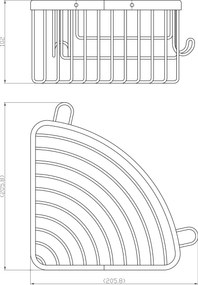 Slezák Rav Colorado koupelnová polička rohová drátěná chrom COA0801