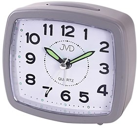 JVD Analogový ručkový šedý budík JVD SRP8506.2 s osvětlením