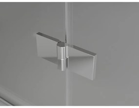 Mexen Lunar, L půlkruhový výklopný sprchový kout 70 x 70 cm, 8mm čiré sklo, chromový profil, 833L-070L-070P-01-00