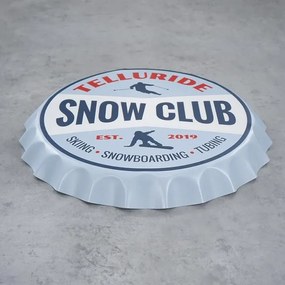 Pivní víčko na zeď Snow Club