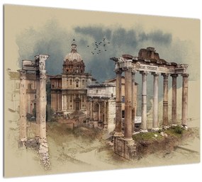 Obraz - Forum Romanum, Řím, Itálie (70x50 cm)