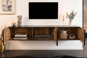 Designový závěsný TV stolek Tarragona 160 cm černé mango