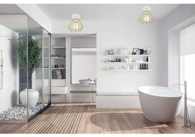 Stropní svítidlo Nuvola 1, 1x zlaté drátěné stínítko, (výběr ze 2 barev konstrukce)