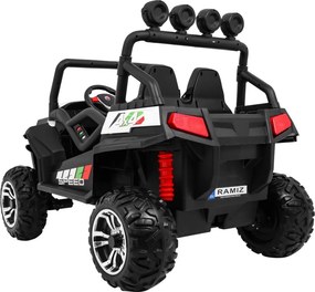 Ramiz Terénní bugina Strong pro děti bílá + pohon 4x4 + dálkové ovládání + nosič zavazadel + rádio MP3 + LED