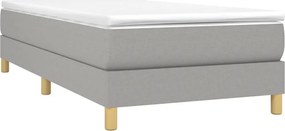 vidaXL Box spring postel 90 x 190 cm textil [3120578] Barva: světle šedá