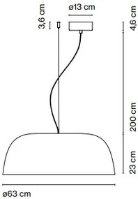 Marset A681-260 Djembé 65.23, bílé závěsné svítidlo, 28,5W LED 2700K stmívatené, prům. 63cm