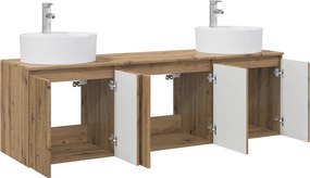 Sada koupelnových skříněk 3 ks Dub artisan 49,5 x 44,5 x 65 cm 3405676