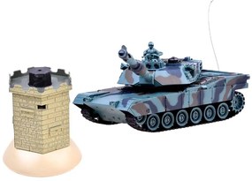 Dálkově ovládaný tank + bitevní bunkr RC0424