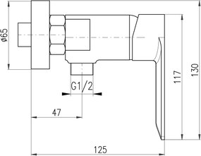 Slezák Rav Nil sprchová baterie nástěnná 150 mm růžová zlatá NL181.5ZRL