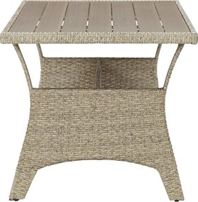 vidaXL Zahradní stůl 120 x 70 x 66 cm polyratan [316584] Barva: Tmavě šedá