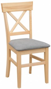 dřevěná čalouněná jídelní židle z masivního dřeva borovice KRZ-08 metdrew