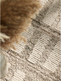 Krémový ručně tkaný vlněný koberec 80x150 cm Boho 1.0 Linara – Vikosa