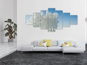 Obraz  zasněžené krajiny (210x100 cm)