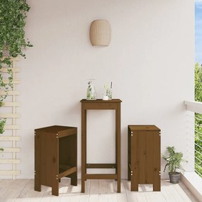 Barové stoličky 2 ks medově hnědé 40x36x75 cm masivní borovice,  825348