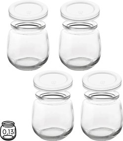 Orion 4 sklenice na jogurt a dezert s víčkem 4ks x 130ml YOGO