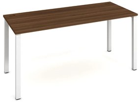 Stůl pracovní rovný 160 cm - Hobis Uni US 1600 Dekor stolové desky: ořech, Barva nohou: bílá