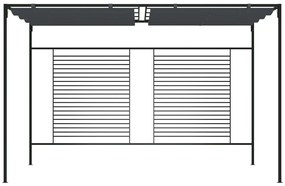 vidaXL Marketos Altán se zatahovací střechou 4x3x2,3 m antracitový 180 g/m²
