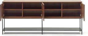 Nízká komoda v dekoru ořechu v přírodní barvě 195x80 cm Vedrana – Kave Home