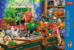 Trefl - Puzzle - Premium Plus Tea Time: Rozverná koťata / 1000 dílků /