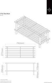 Botník z cedrového dřeva v přírodní barvě 74x30x26 cm Parker – Premier Housewares