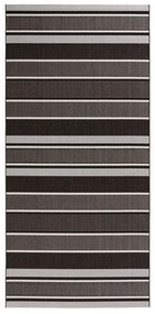 Černý venkovní koberec NORTHRUGS Strap, 80 x 200 cm