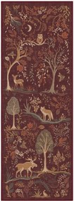 Omyvatelný běhoun's nízkým vlasem Wild Burgundy