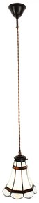 Stropní Tiffany lampa hnědé pruhy BrownLine – 15x115 cm