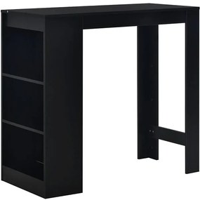 Barový stůl s regálem černý 110x50x103 cm