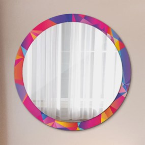 Kulaté dekorativní zrcadlo Geometrické složení fi 100 cm