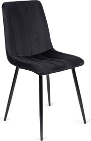 Jídelní židle Vabo Velvet, černá