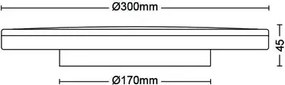 Philips Ozziet 18W černá / LED stropní svítidlo / 2000lm / 4000K / IP2