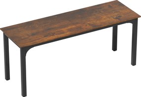 HOMCOM Stůl, počítačový stůl, rustikální design, spousta místa, dřevotříska, hnědá