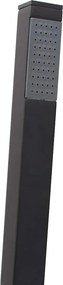 Volně stojící vanová baterie černá nerezová ocel 90 cm 145096