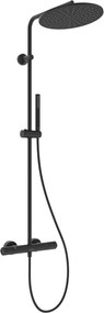 Villeroy & Boch Universal Showers - Sprchový set s termostatem, průměr 30 cm, matná černá TVS000032000K5