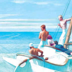 Malvis ® Obraz - muži na moři Velikost (šířka x výška): 130x110 cm