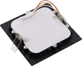 T-LED Černý vestavný LED panel hranatý 120 x 120mm 6W 24V CCT 102212