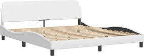Rám postele bez matrace Hvar bílý 180x200 cm umělá kůže 3208017