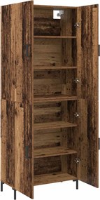Vysoký bufet Staré dřevo 69,5 x 34 x 180 cm Kompozitní dřevo 3394539
