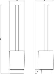 Slezák - RAV WC štětka, skleněná miska NIL - , Růžové zlato lesk