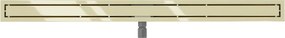 Mexen Flat nerezový sprchový žlab 110 cm vzor M13, 2v1, zlatá, 1510110