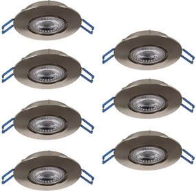 Eglo 300195 - SADA 7xLED Podhledové svítidlo GEDREZ LED/4,9W/230V pr. 9 cm chrom