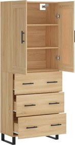 Skříň highboard dub sonoma 69,5 x 34 x 180 cm kompozitní dřevo 3199772