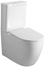 Sapho Sapho, INFINITY RIMLESS WC kombi mísa s nádržkou, spodní/zadní odpad, bílá, PC105WR
